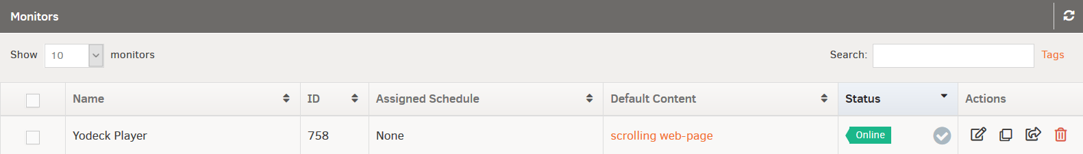 9. Monitors – Yodeck