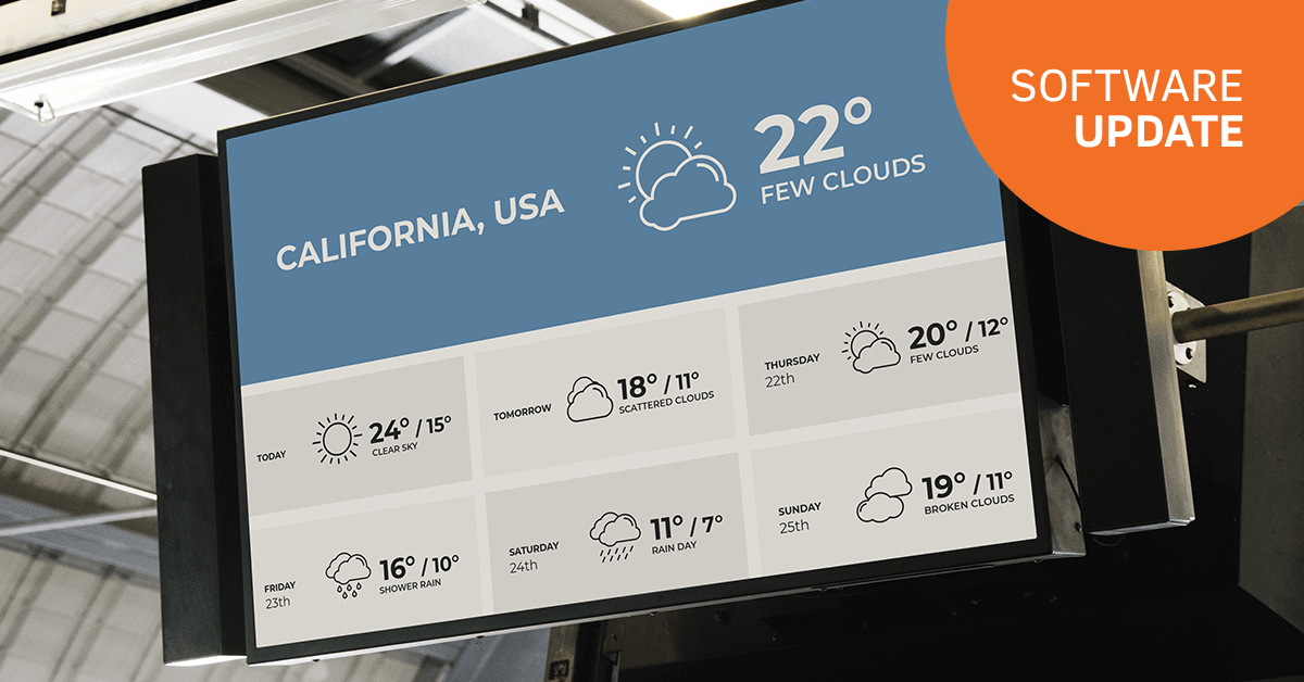 New Weather App & Layout Editor | Yodeck