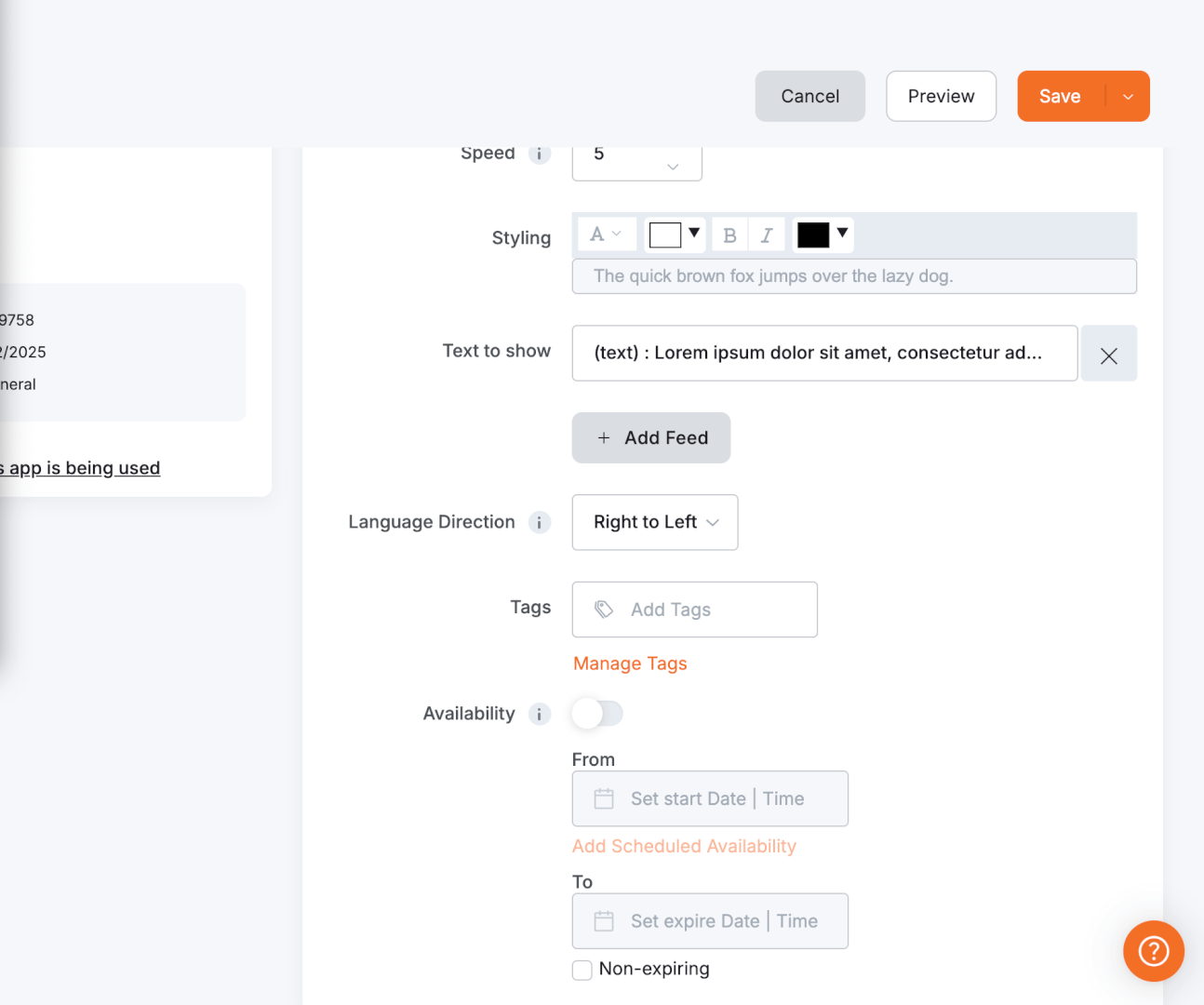 Ticker App | Yodeck Docs