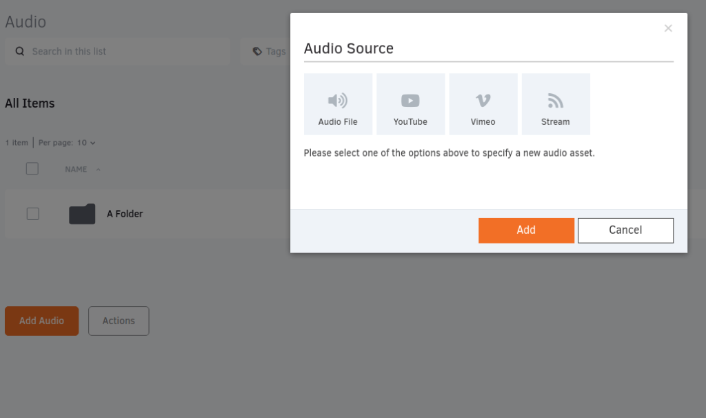 Audio Assets | Yodeck Docs