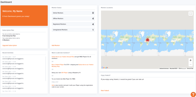 The Dashboard | Yodeck Documentation