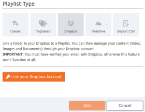 Dropbox Playlist | Yodeck Documentation