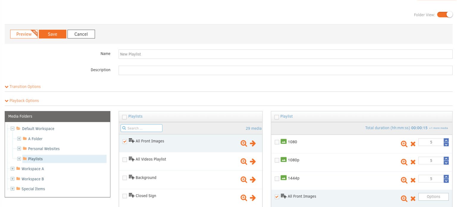 Managing Playlists with Folder View ON | Yodeck