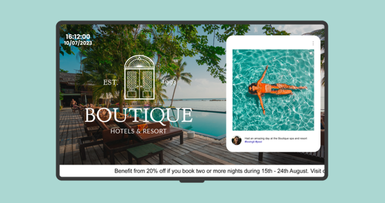 Hotel lobby digital signage templates | Yodeck