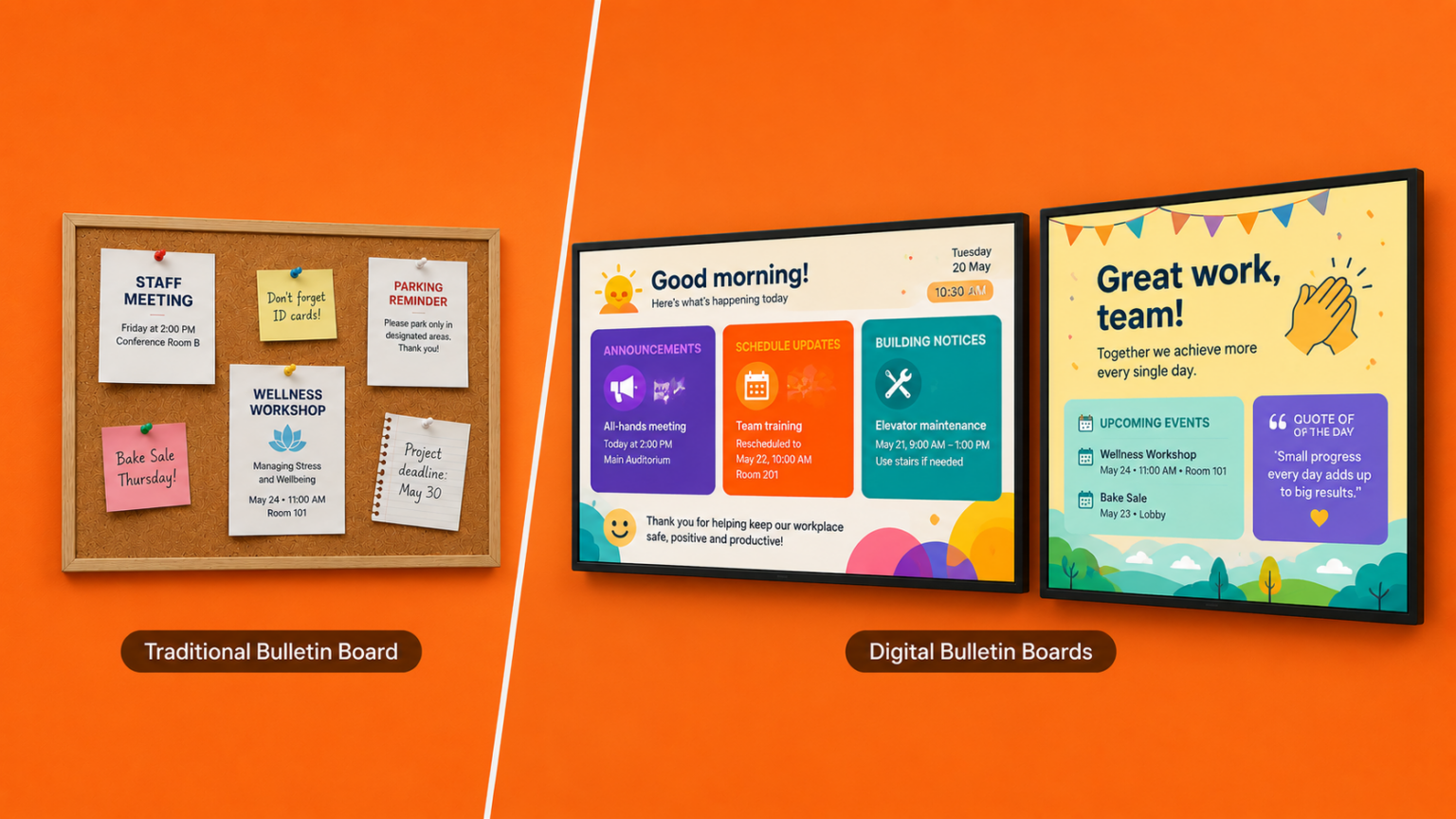 Digital bulletin board ideas: what to display, how to start | Yodeck
