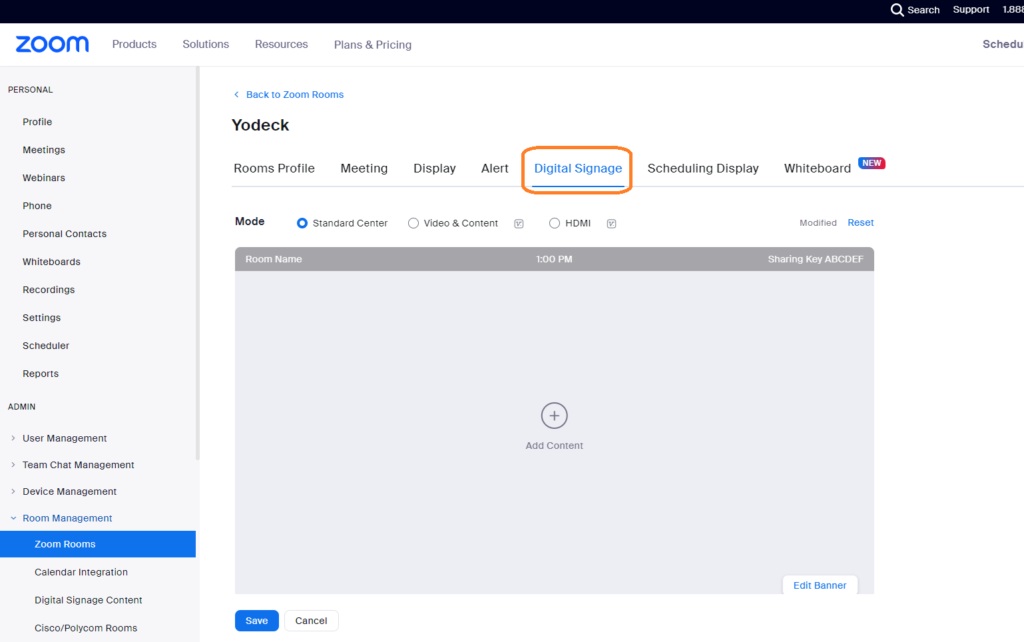 Zoom Rooms App | Yodeck Docs
