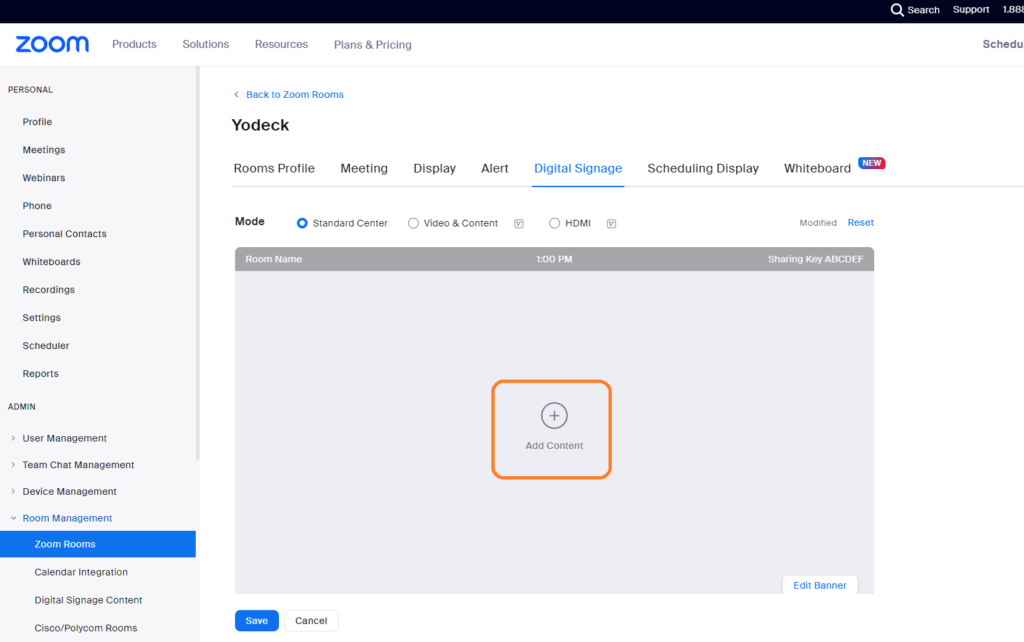 Zoom Rooms App | Yodeck Docs