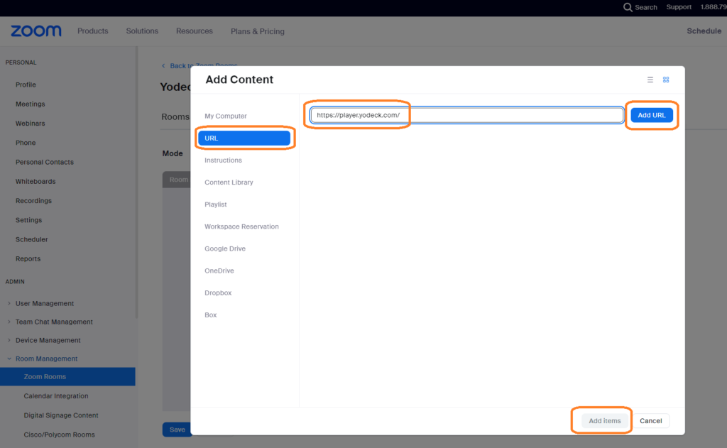 Zoom Rooms App | Yodeck Docs