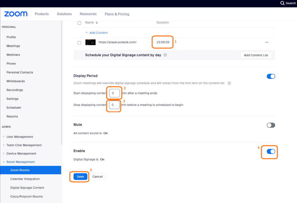 Zoom Rooms App | Yodeck Docs