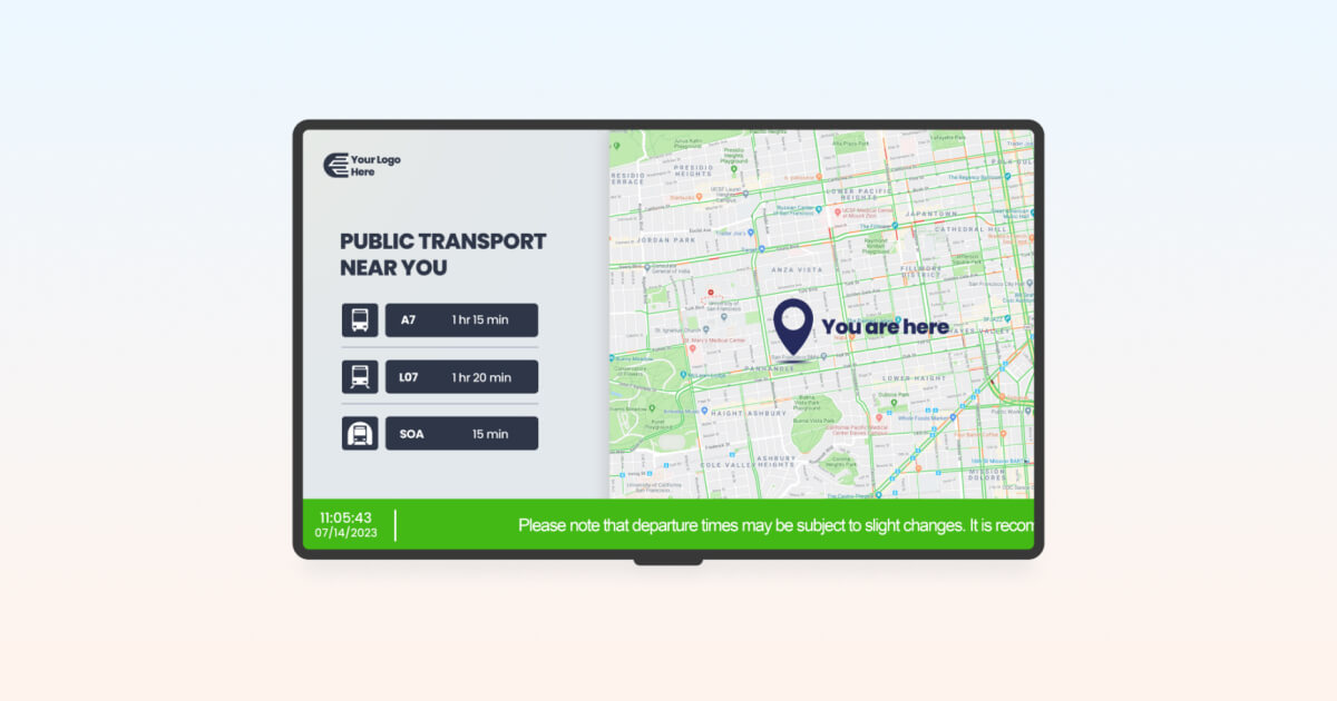 Transportation Digital Signage Solutions | Yodeck