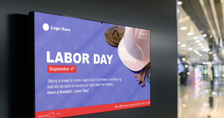 Free Digital Signage Templates for Labor Day | Yodeck
