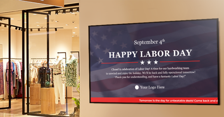 Free Digital Signage Templates for Labor Day | Yodeck