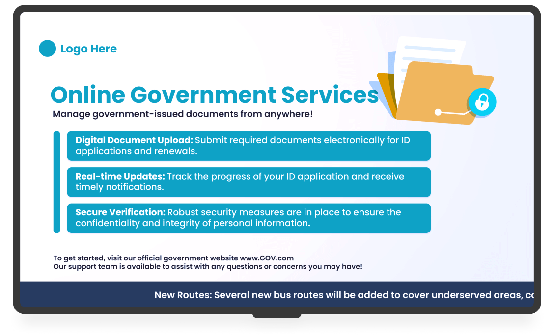 Government digital signage: Boost efficiency | Yodeck