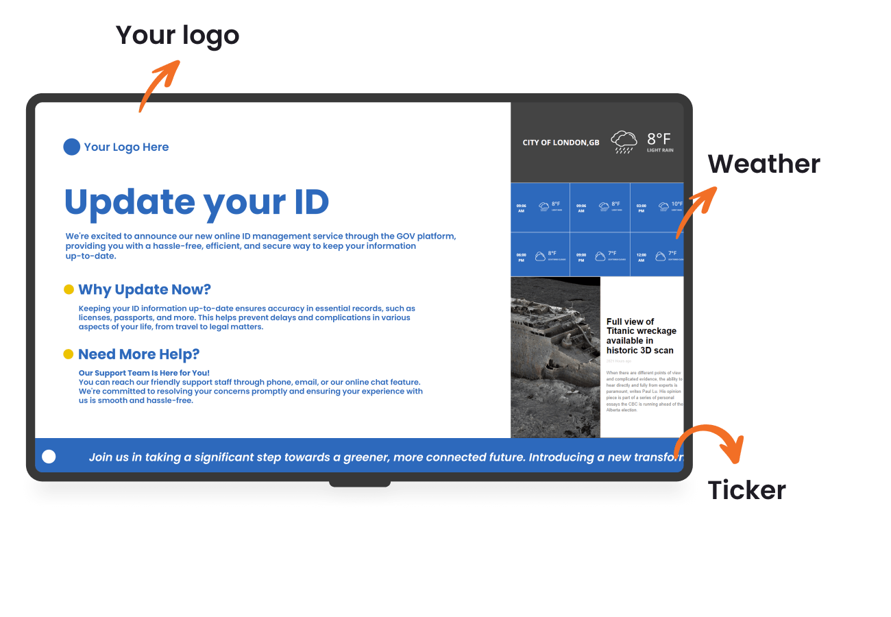 Government digital signage: Boost efficiency | Yodeck