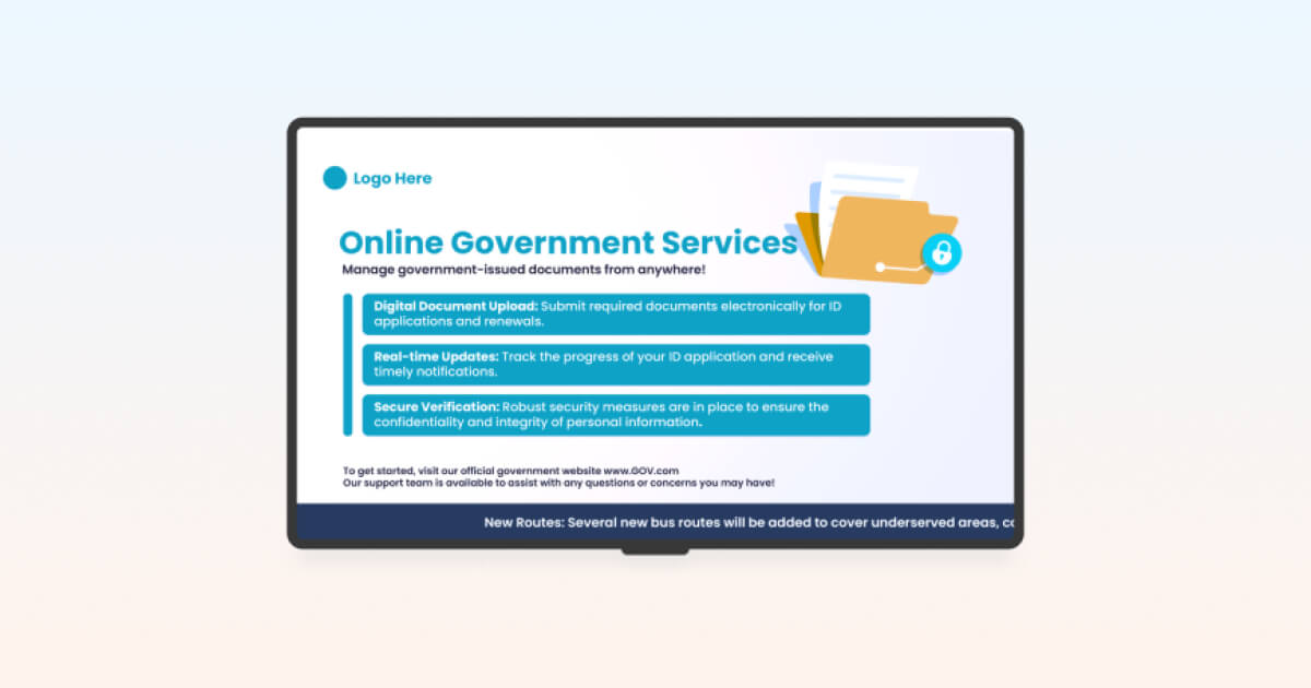 Government Digital Signage | Improve Communications | Yodeck