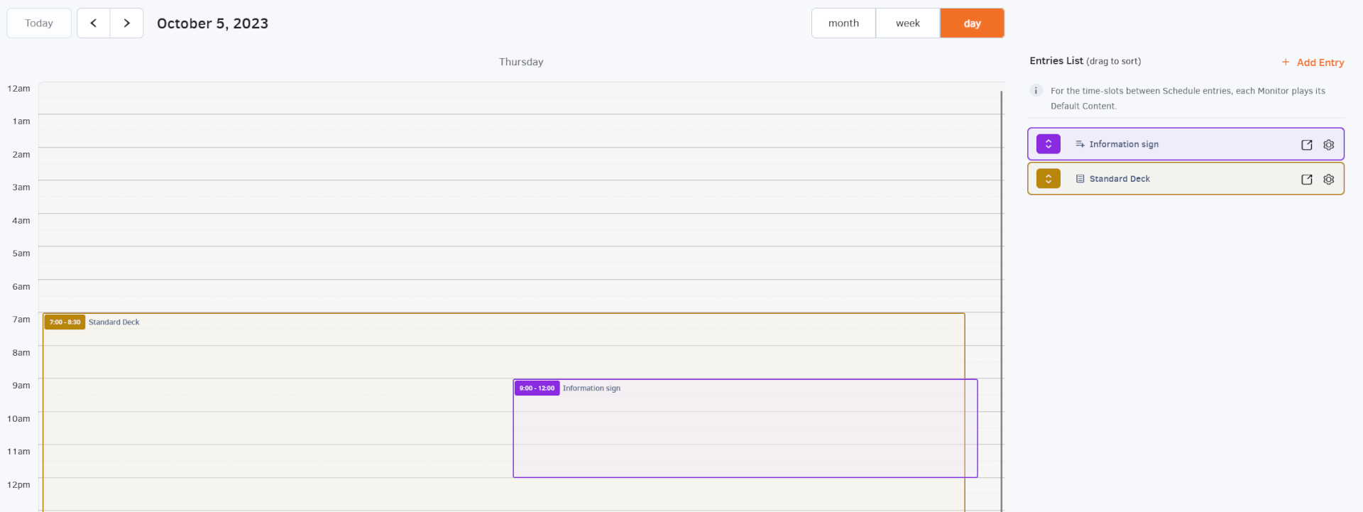 Schedules | Yodeck Documentation