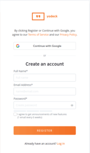 Create Your Yodeck Account | Yodeck Docs