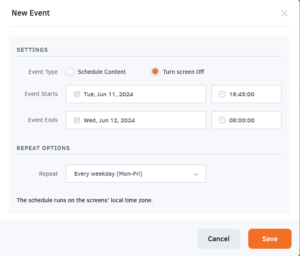 Schedules | Yodeck Documentation