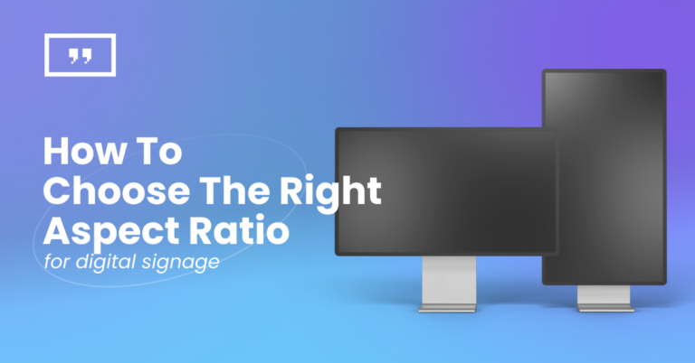 Choosing the Best Aspect Ratio for Digital Signage [2025 Guide]