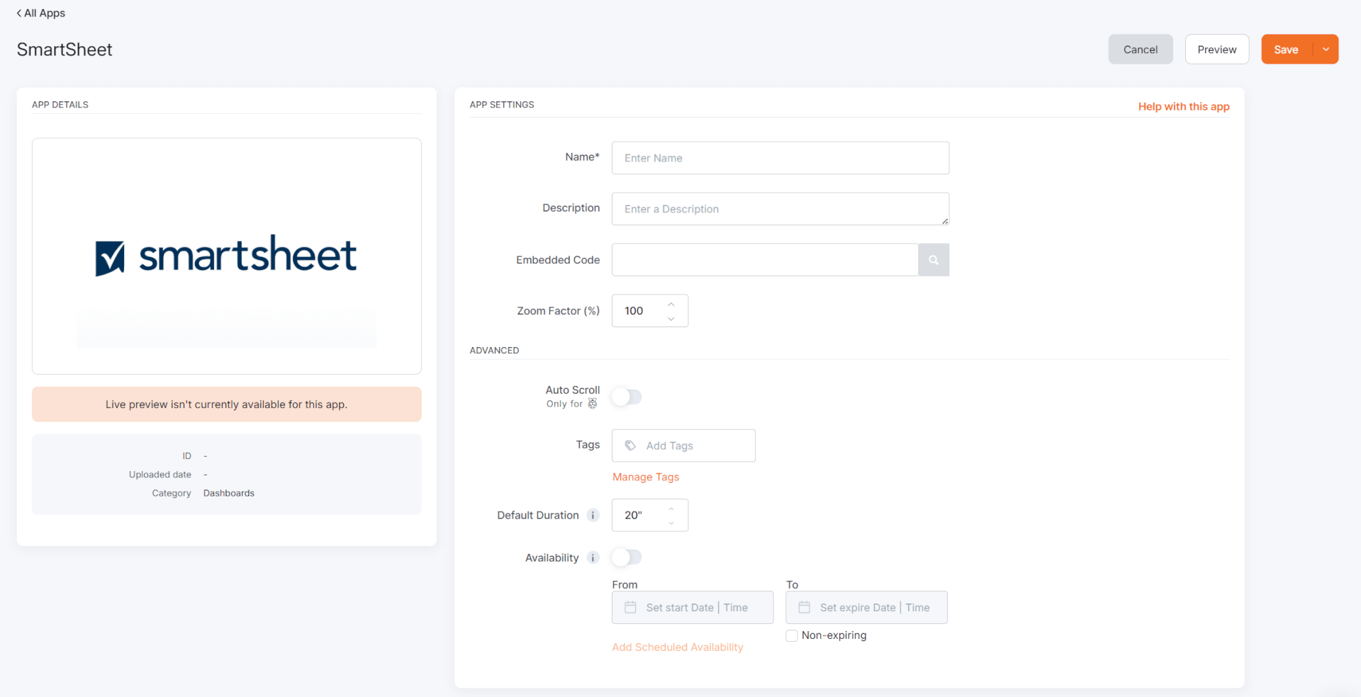 Display Smartsheet Content on Screens | Yodeck Docs