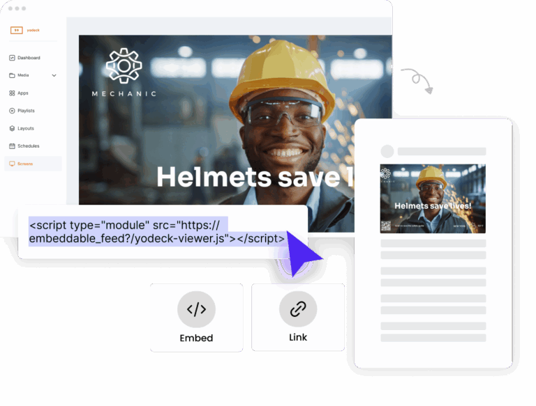 Embeddable Feeds for Digital Signage | Yodeck