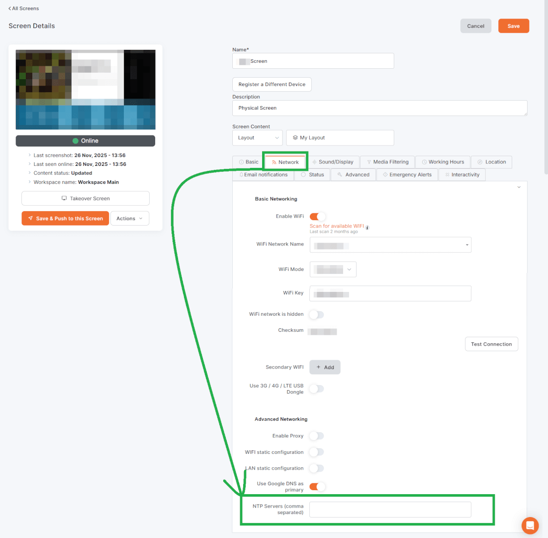 How to Configure NTP Servers in Yodeck | Yodeck Documentation